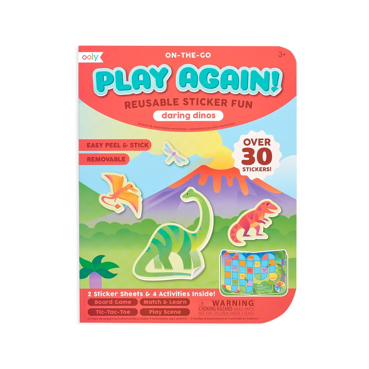 Ooly - Play Again! Reusable Sticker Fun (Daring Dinos)