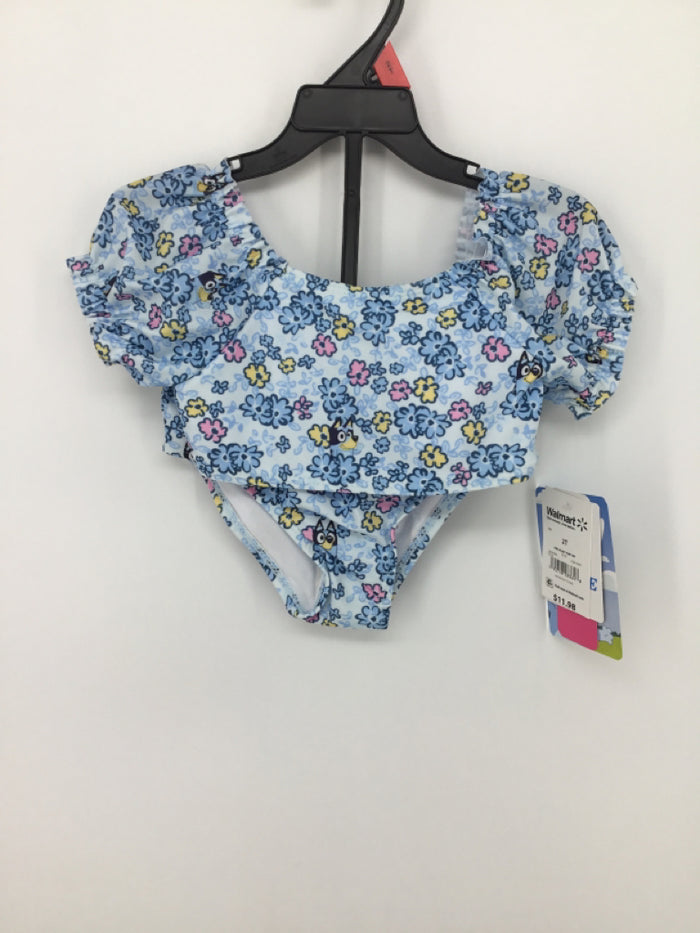 Bluey Child Size 2 Blue Swimwear - girls